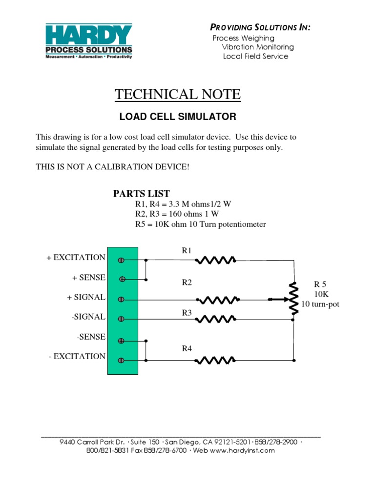 Load Cell Simulator v2 | PDF | Electrical Engineering | Manufactured Goods
