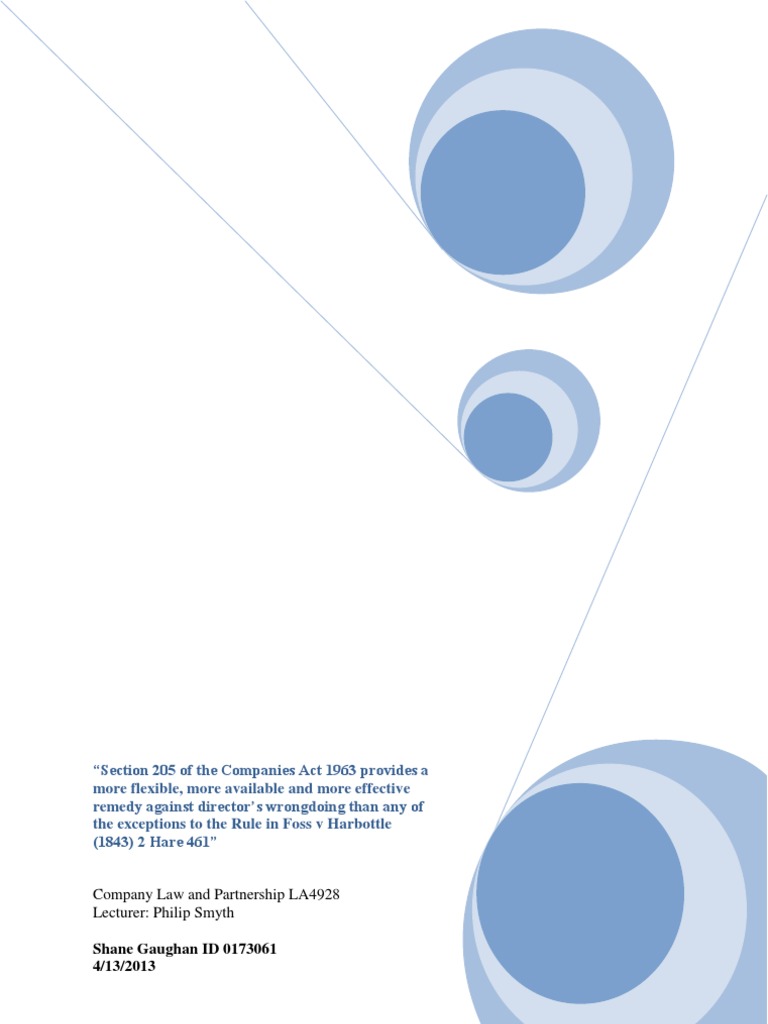 Section 205: Remedies for Director Misconduct | PDF | Corporations ...