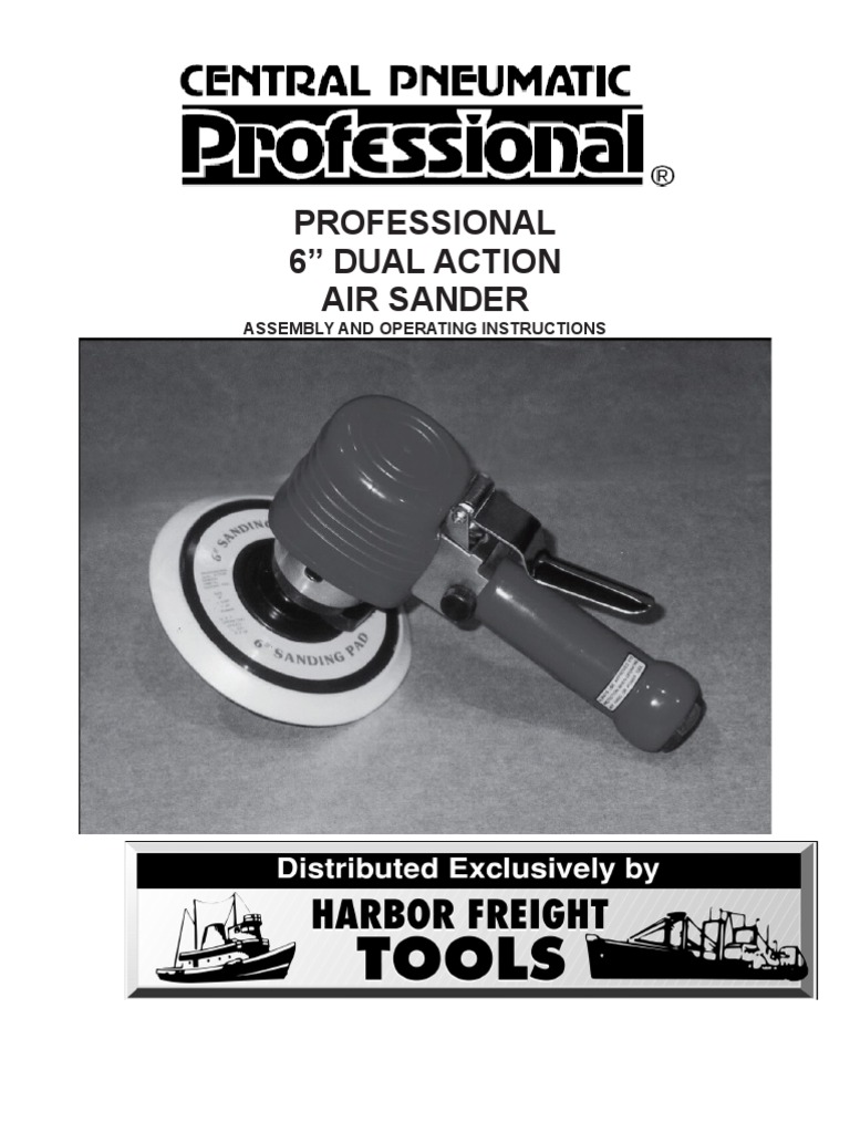 Six Inch Dual Action Air Sander 90288 | PDF | Distributor | Valve