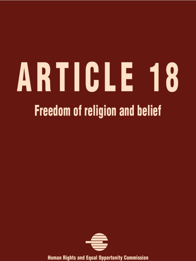 Article 18 Religious Freedom | PDF | Indigenous Australians | Freedom ...