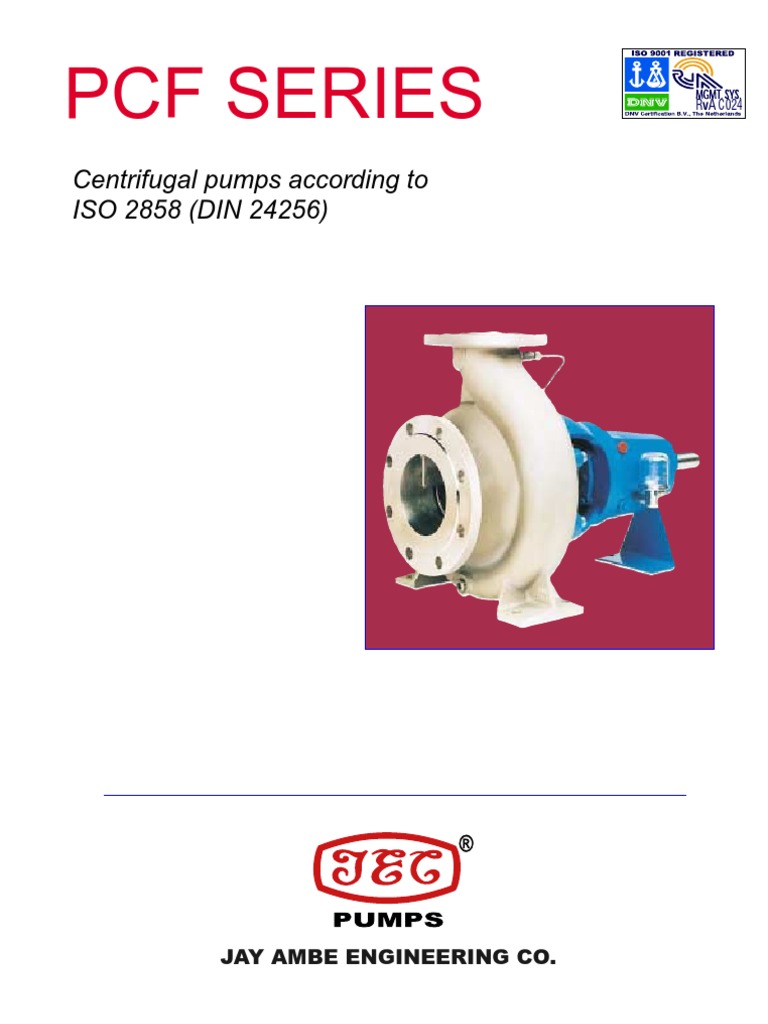 PCF Series Centrifugal Pumps Overview | PDF | Bearing (Mechanical) | Pump