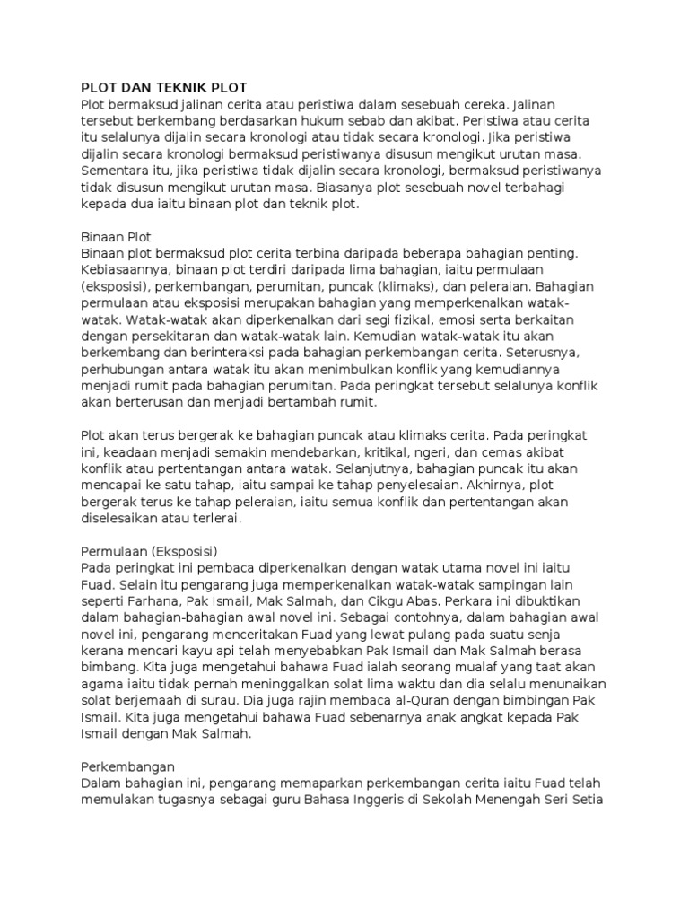 Plot Dan Teknik Plot | PDF