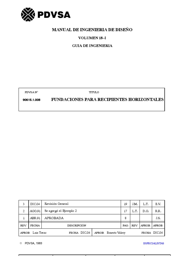 Fundaciones para Recipientes Horizontales | PDF | Naturaleza | Ingeniería
