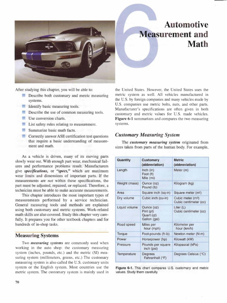 Chapter 6 - Automotive Measurement Math | PDF | Division (Mathematics ...