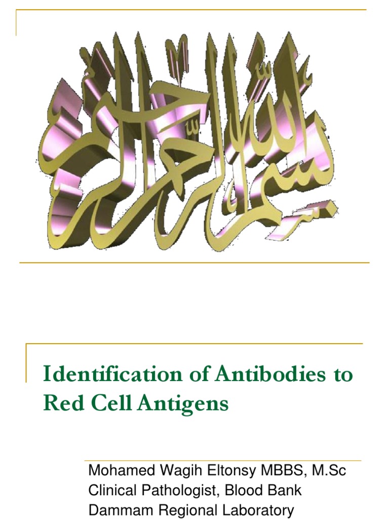 Identification of Antibodies To Red Cell Antigens - Final | PDF | Blood ...