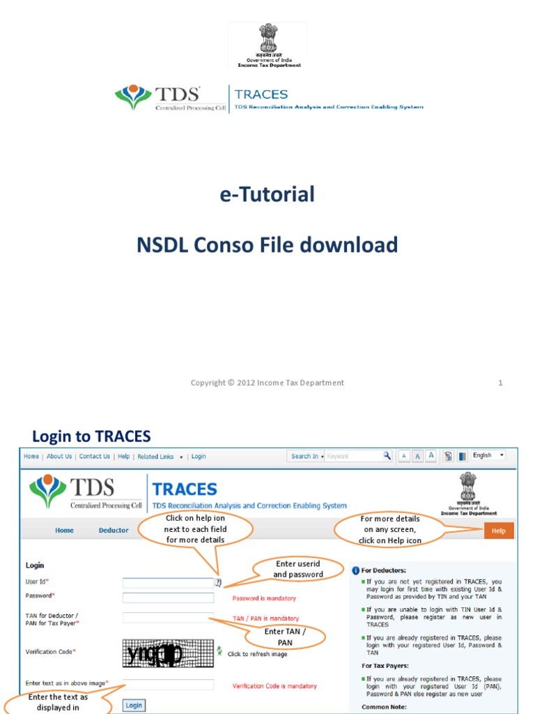 E-Tutorial NSDL Conso File Download | PDF | Authentication | Software