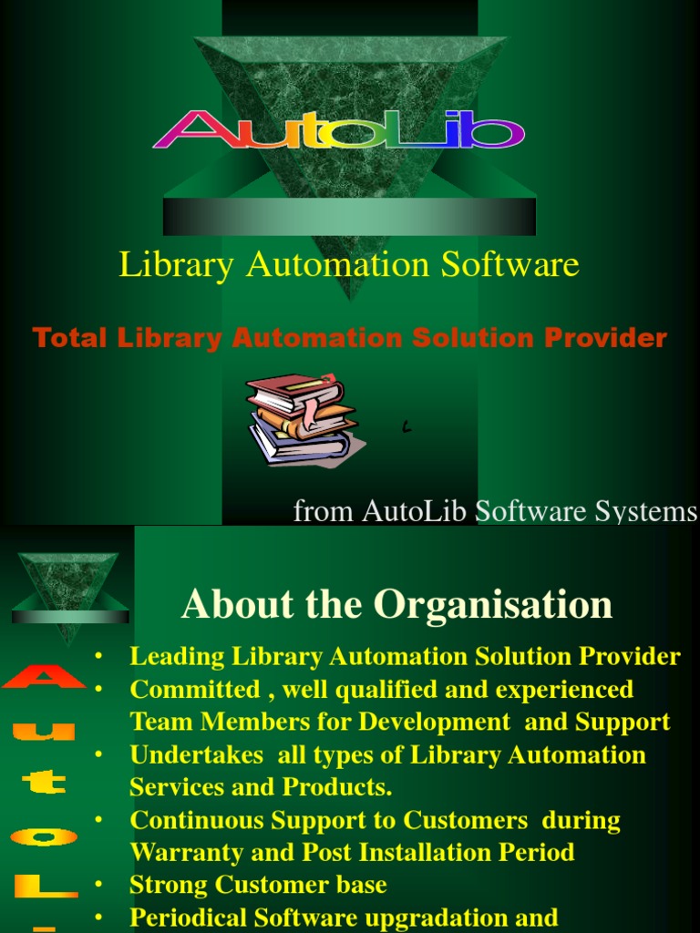 Library Automation Software: From Autolib Software Systems | PDF ...