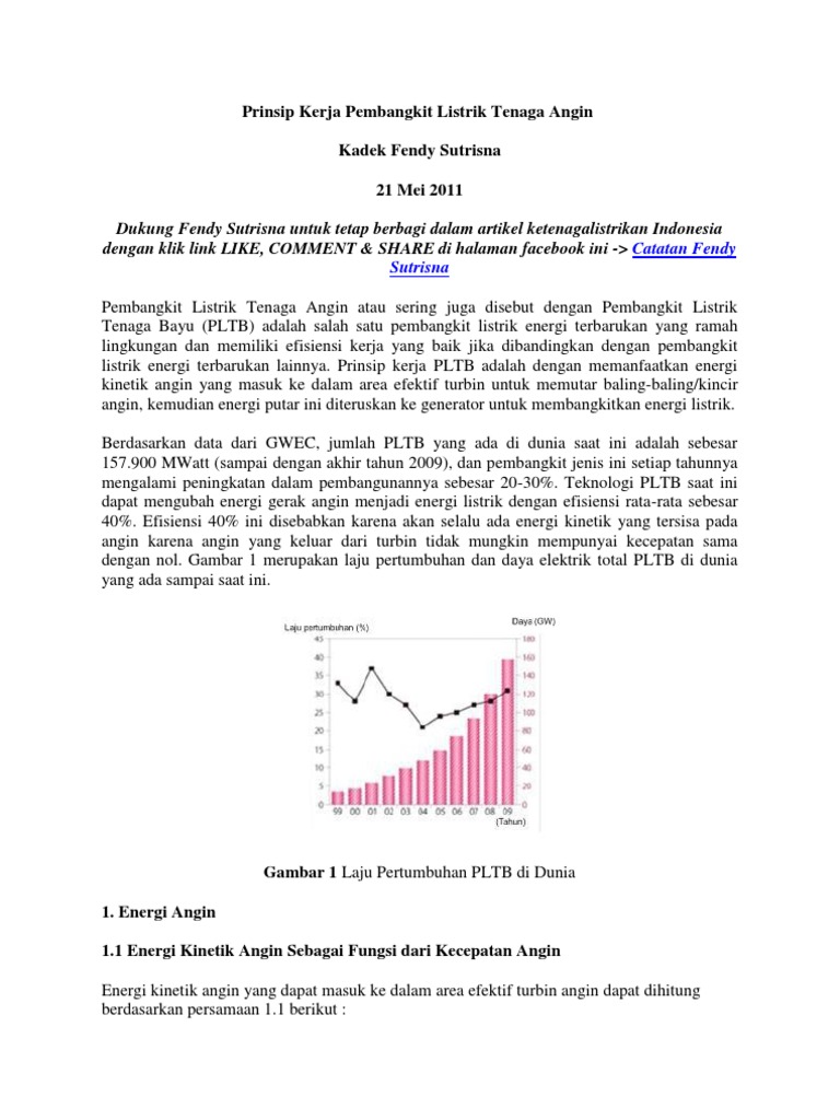 PRINSIP KERJA PLTB | PDF