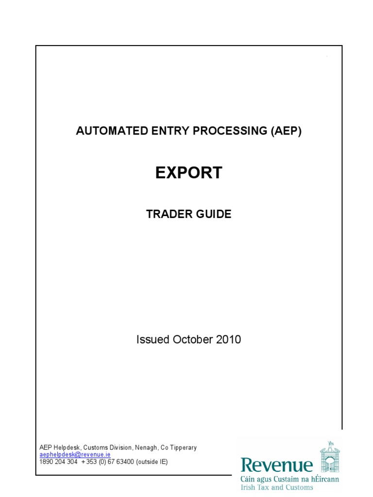 Aep Export Trader Guide v2 | PDF | Exports | Customs