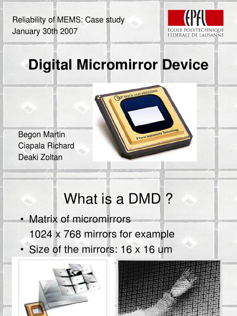 DMD Reliability and Performance Analysis | PDF | Reliability ...