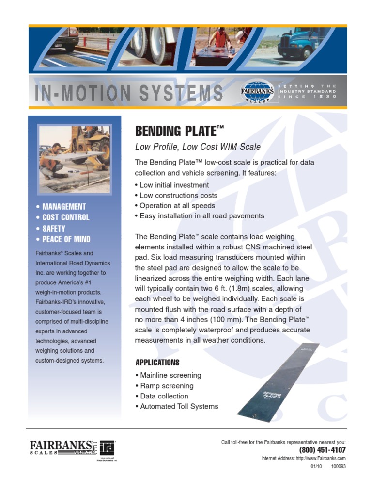 Fairbanks Bending Plate™ | PDF | Land Transport | Transportation ...
