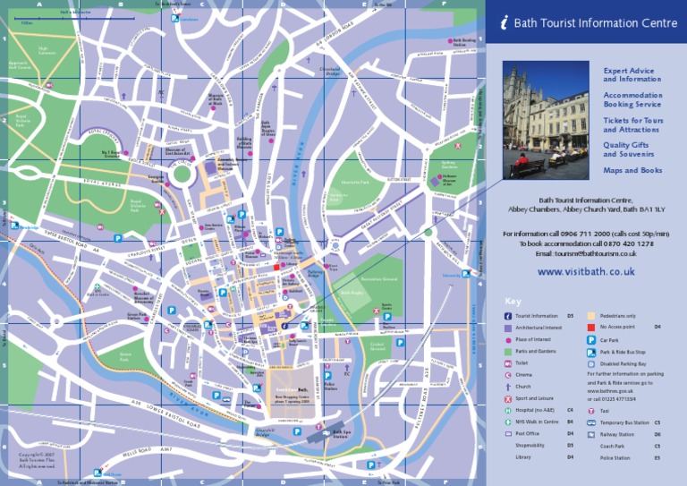 Bath City Map | PDF | Sports | Leisure