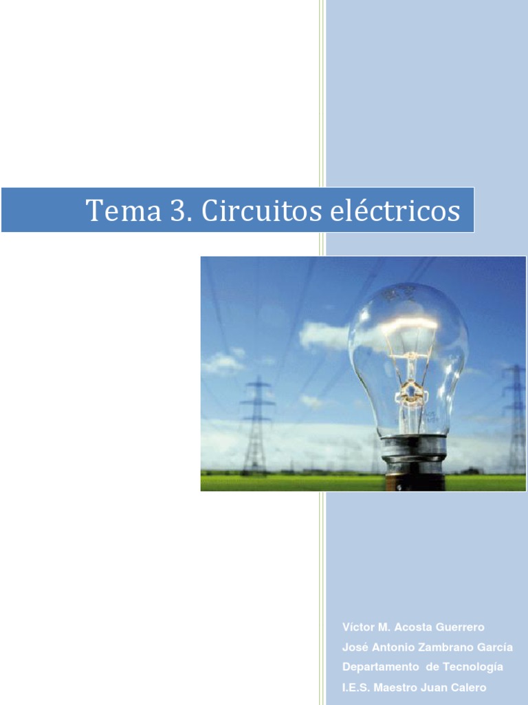 3.ESO T3 Circuitos Electricos | PDF | Resistencia Eléctrica y Conductancia | Electricidad
