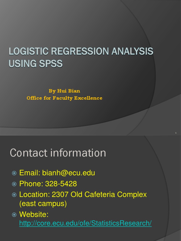 Logistic Regression Analysis | PDF | Logistic Regression | Categorical ...