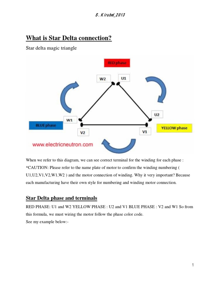Star Delta Motor Connection Guide | PDF