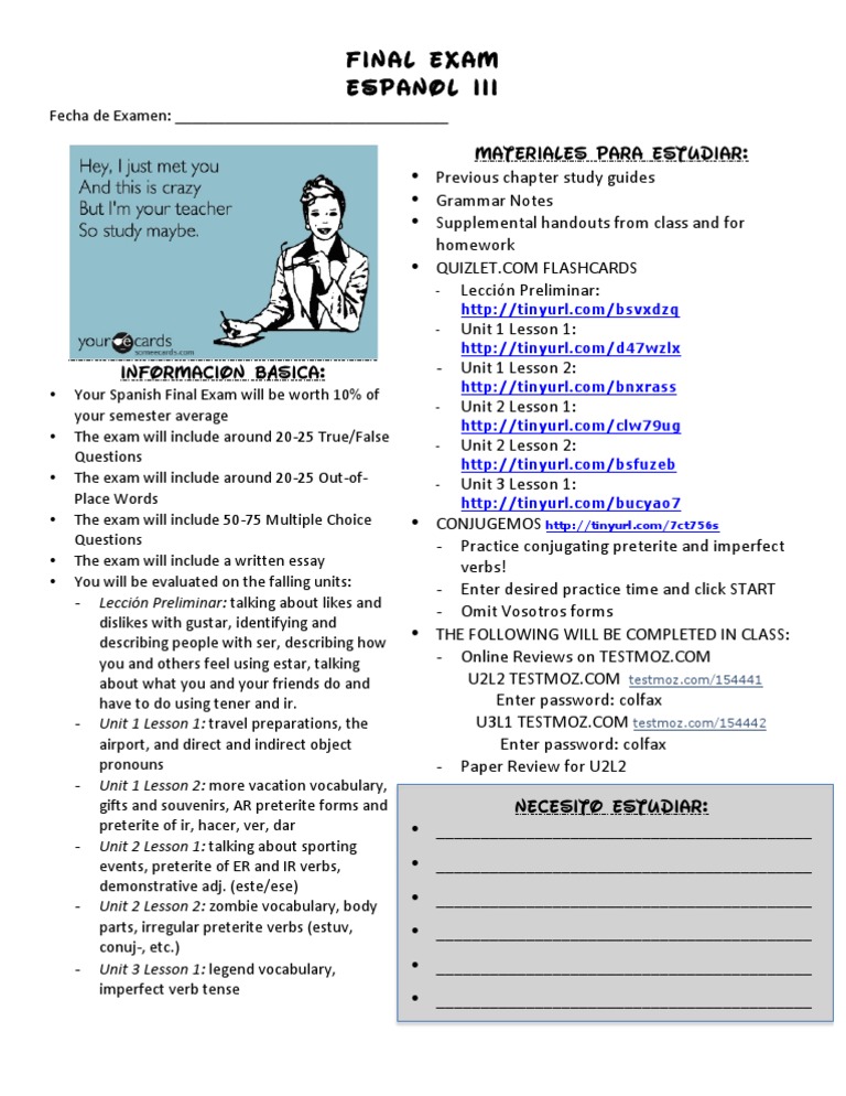 CMHS SP 3 Final Exam Review Info | PDF | Rules | Linguistic Morphology