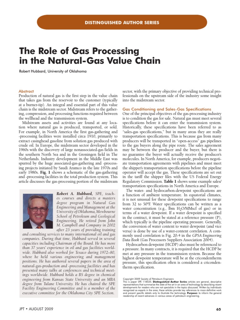 The Role of Gas Processing in The Natural-Gas Value Chain ...