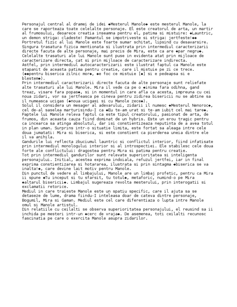 Mesterul Manole | PDF