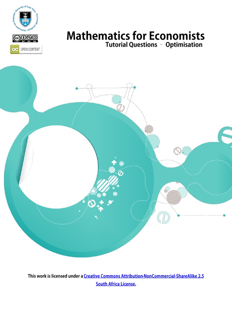 Questions Section 4, Optimisation | PDF | Maxima And Minima ...