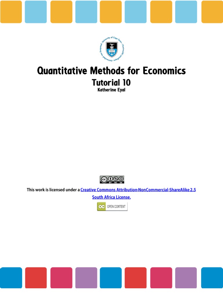 Introduction To Econometrics, Tutorial | PDF | Standard Error | Coefficient Of Determination