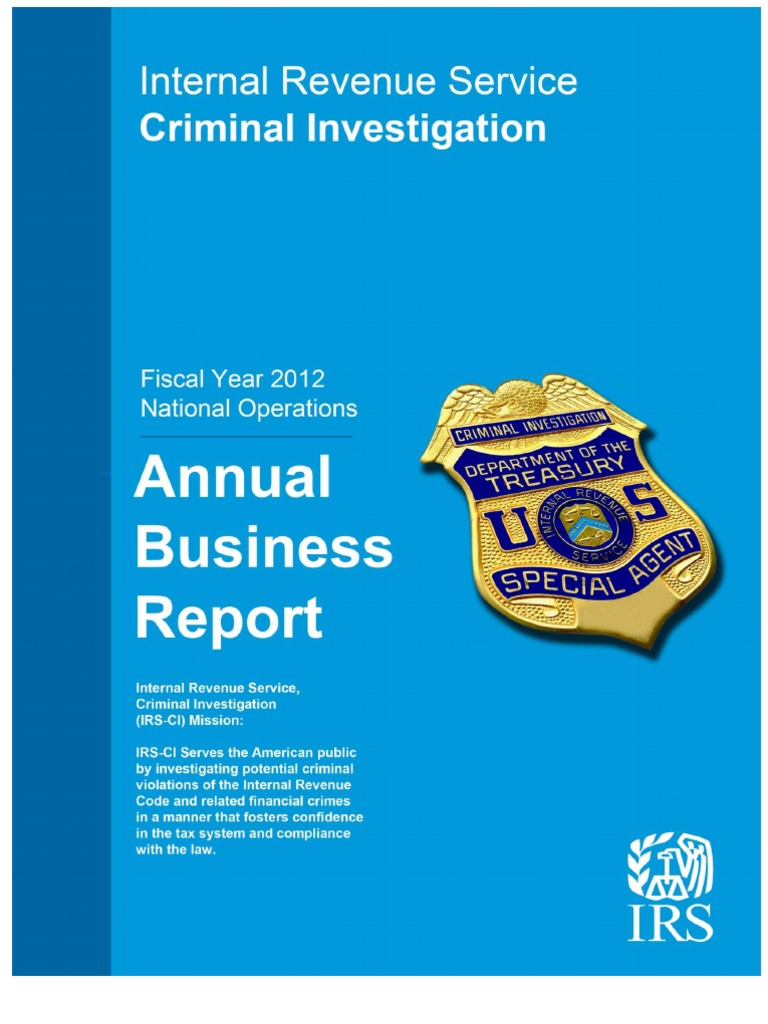IRS Criminal Investigation Annual Report | PDF | Payroll | Internal ...