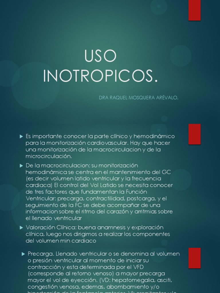 USO de Inotropicos | PDF | Epinefrina | Arritmia cardiaca