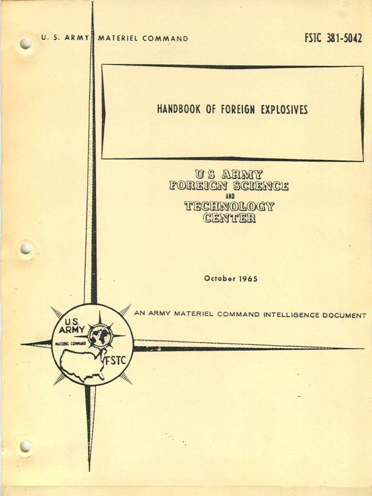 Handbook of Foreign Explosives | PDF