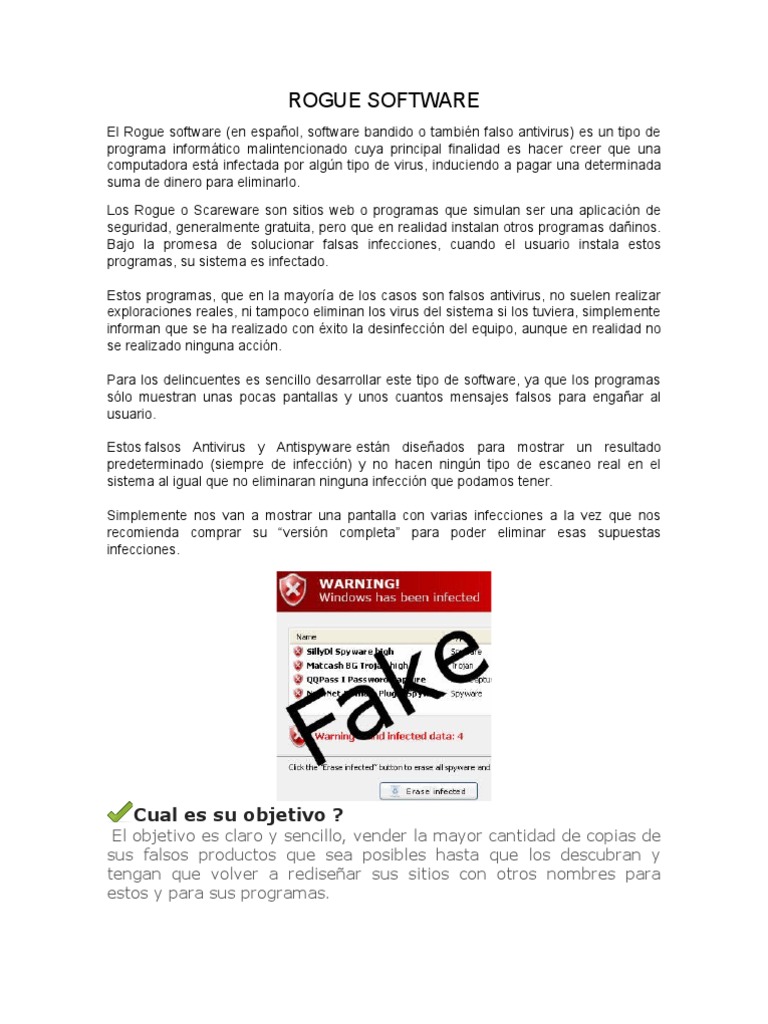 Rogue Software | PDF | Virus de computadora | Software antivirus