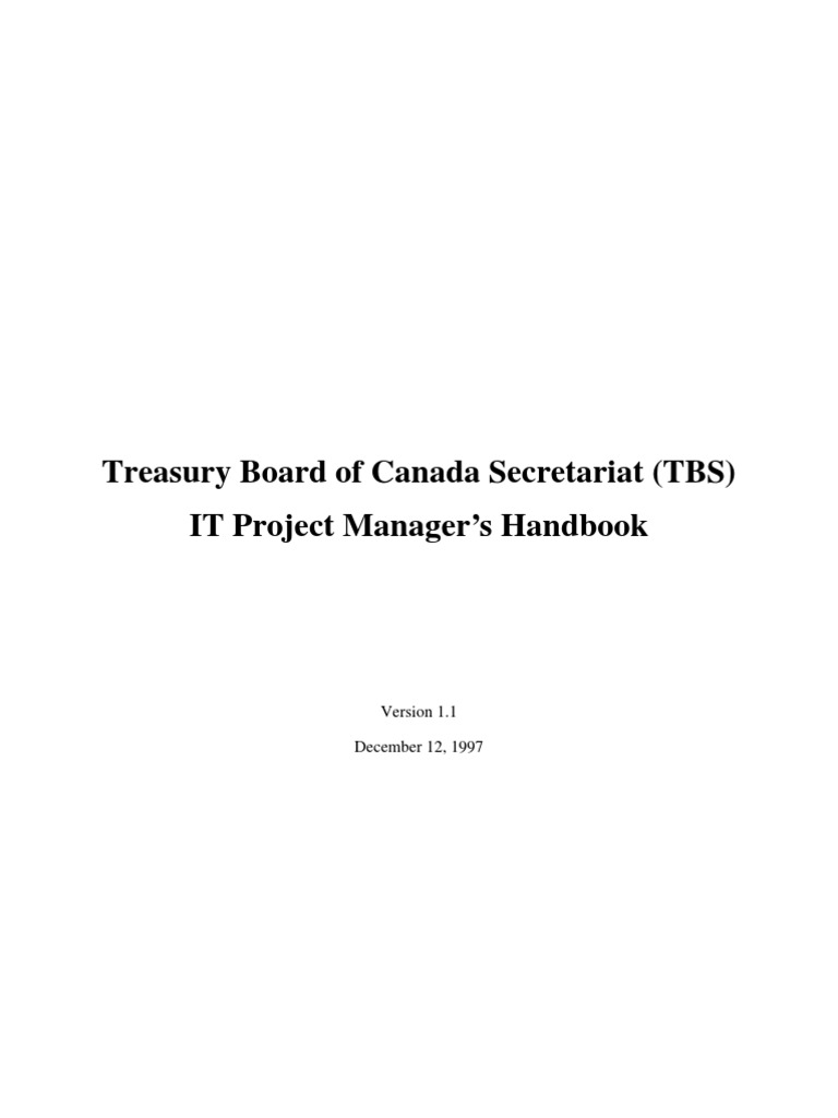 IT Project Manager's Handbook | Download Free PDF | Project Management ...