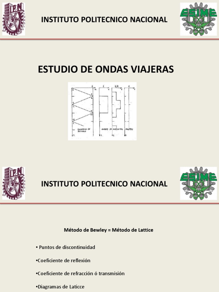 Estudio de Ondas Viajeras y Diagramas Lattice | PDF | Línea de ...