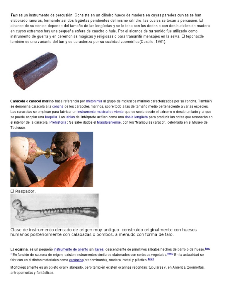 Tun | PDF | Instrumentos musicales | Entretenimiento (general)