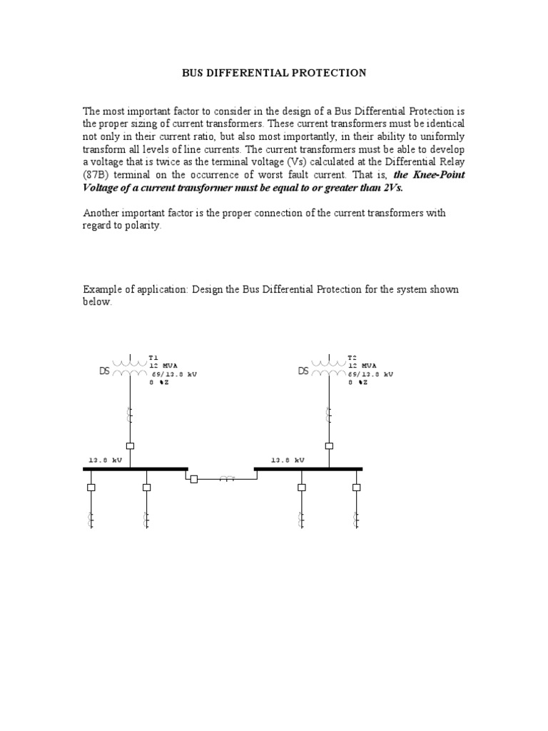 Bus Differential Protection Design Guide | PDF