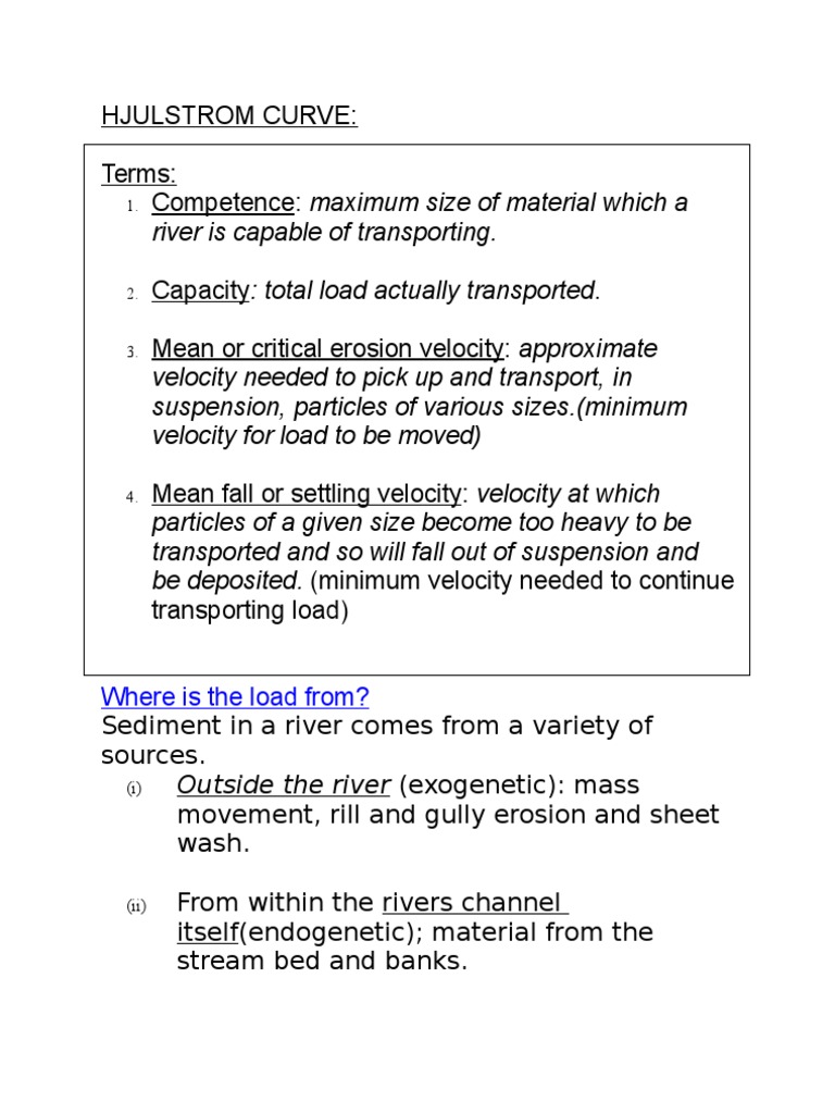 Hjulstrom Curve | PDF | Erosion | River