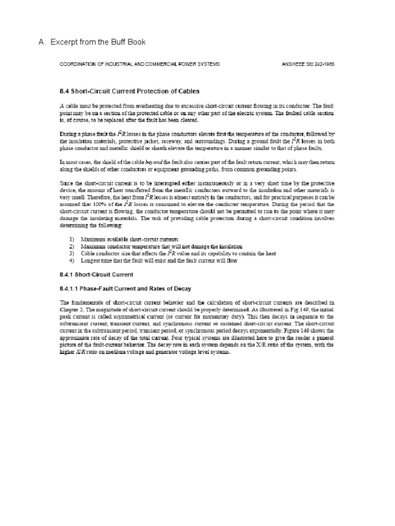 Fuse and Cable Coordination | PDF