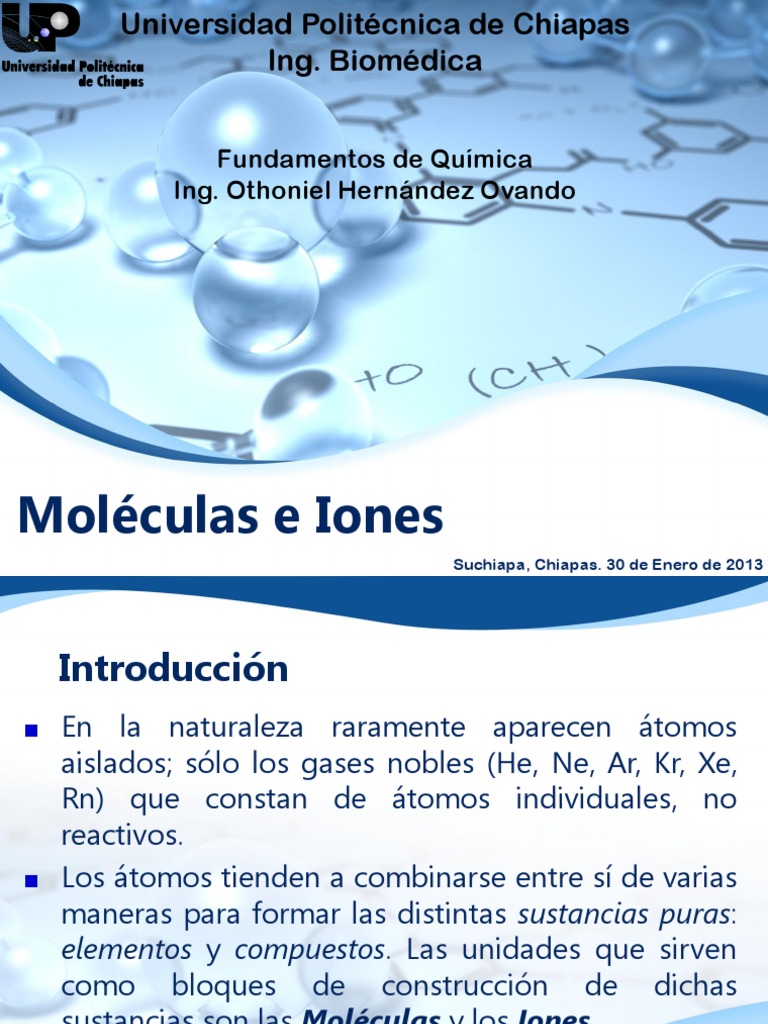 Moleculas e Iones | PDF | Ion | Moléculas
