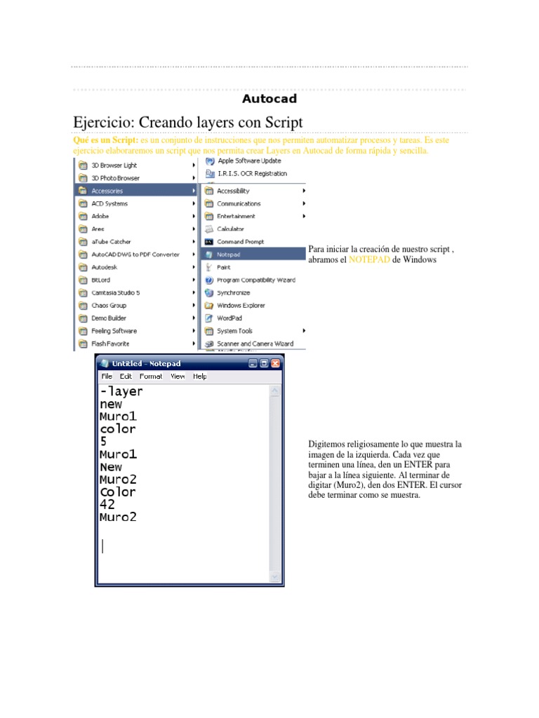 Scripts en Autocad | Descargar gratis PDF | Point and Click | Áreas de ...