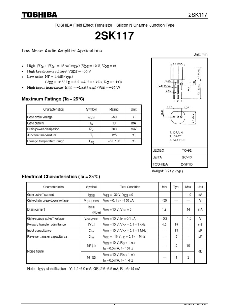2SK117 | PDF