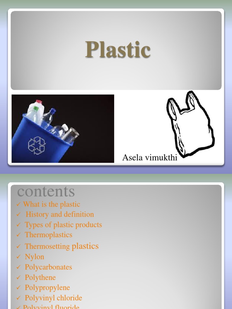 Plastic Presentation... | PDF | Thermoplastic | Plastic