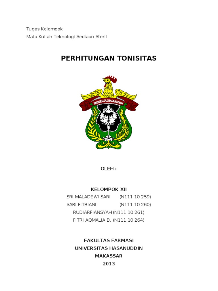 Perhitungan Tonisitas | PDF