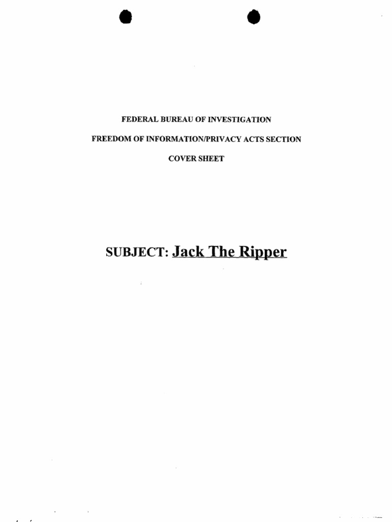 Jack The Ripper | PDF