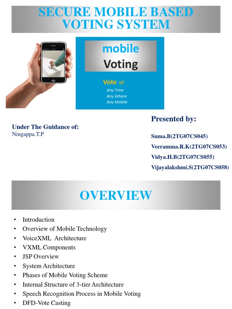 Secure Mobile Voting System Overview | PDF | Java Server Pages | Electronic Voting