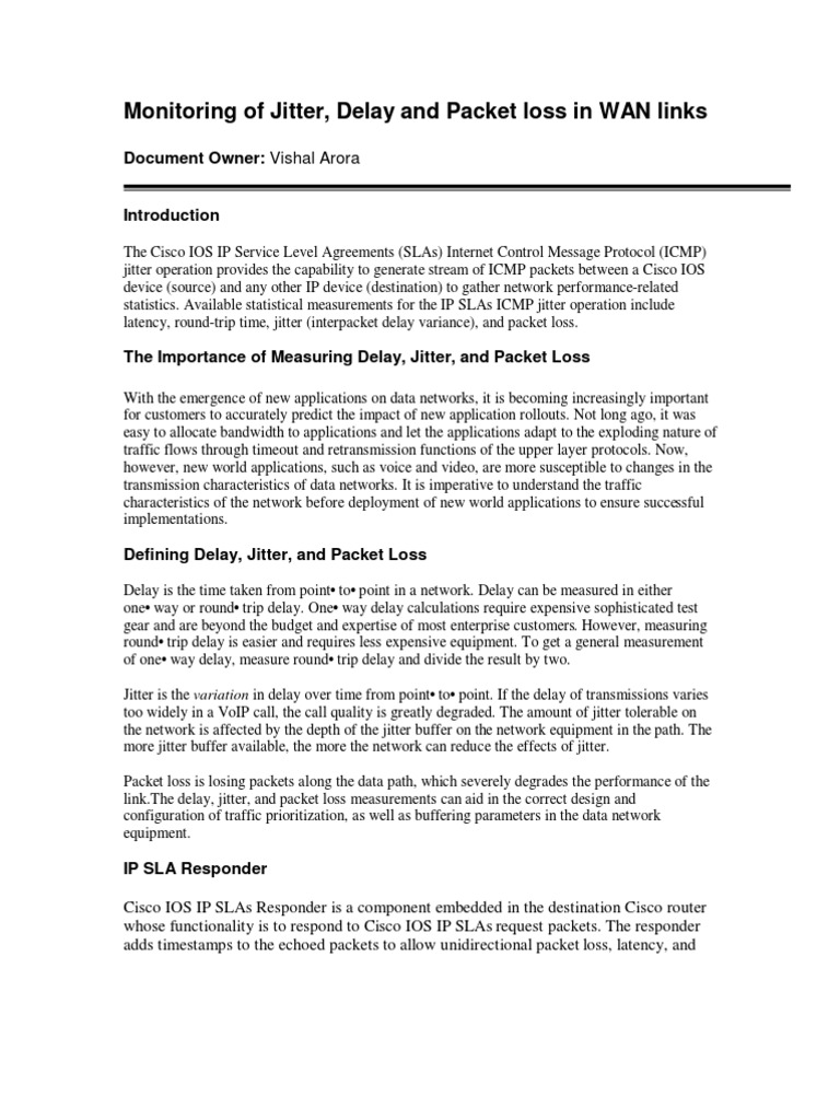 SAA Config Template | PDF | Computer Network | Internet Protocols