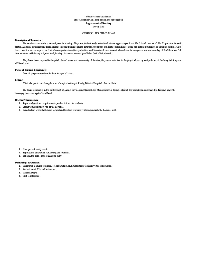 CTP Intrapartal | PDF | Nursing | Hospital