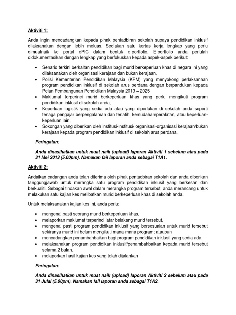 Soalan Tugasan HBEF 3503 | PDF