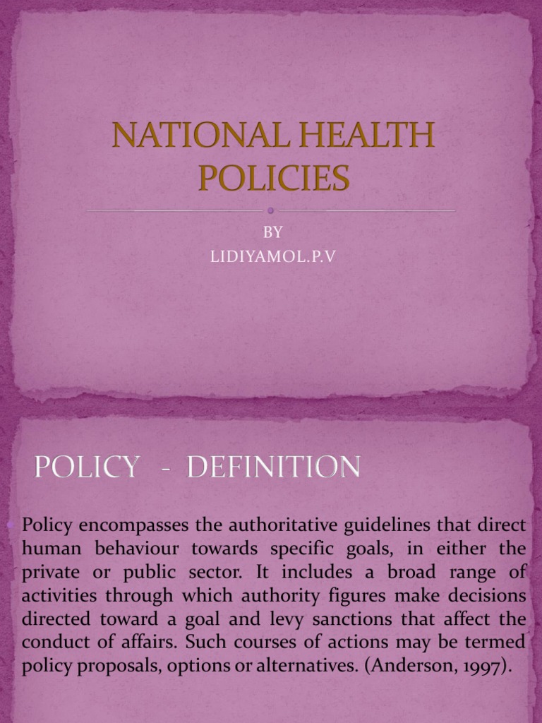 National Health Policies 2 ND Year | PDF | Policy | Health Policy