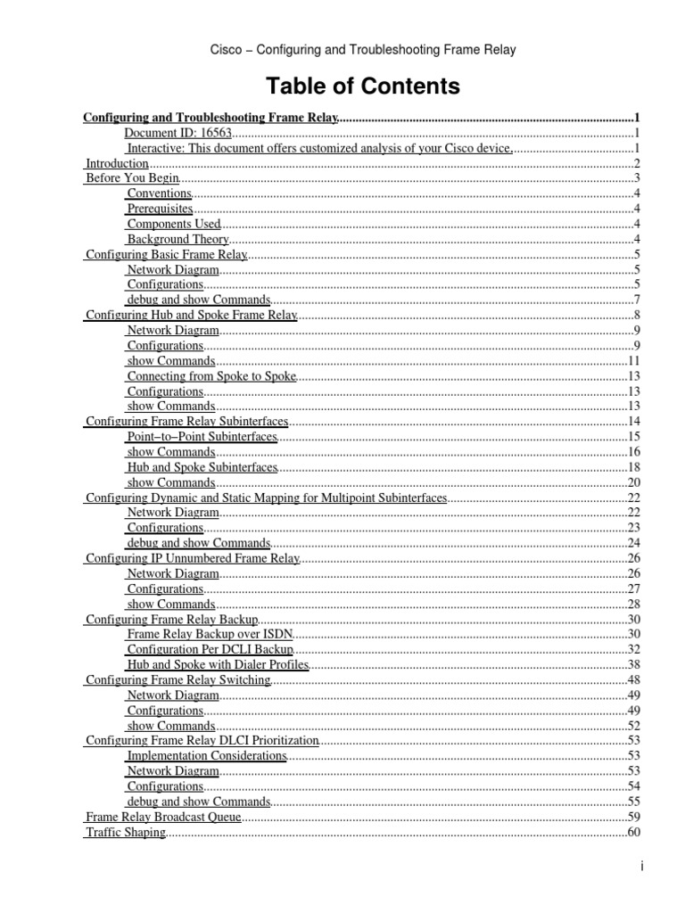 Cisco Configuration and Truble Shooting Frame Relay | PDF