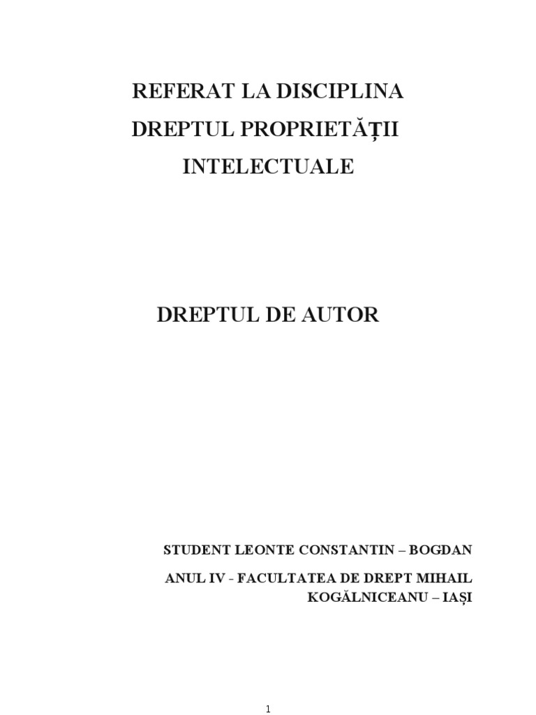 Dreptul de Autor