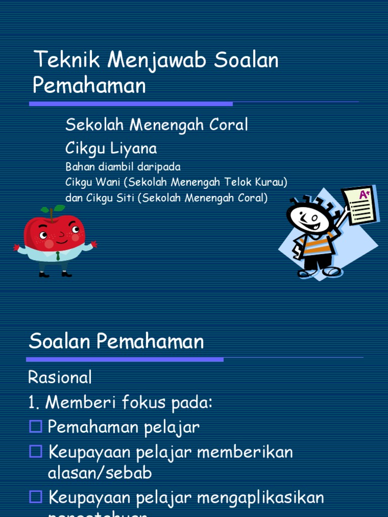 Teknik Menjawab Soalan Pemahaman 120375412924271 2 | PDF