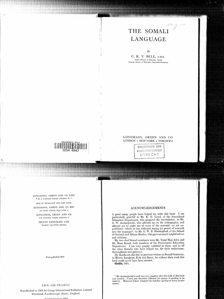 The Somali Language | PDF