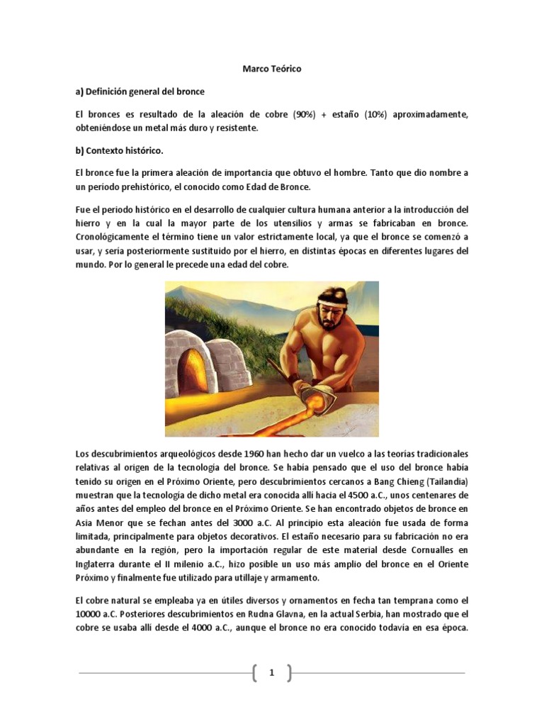 Información sobre el bronce y su historia | PDF | Edad de Bronce | Aluminio